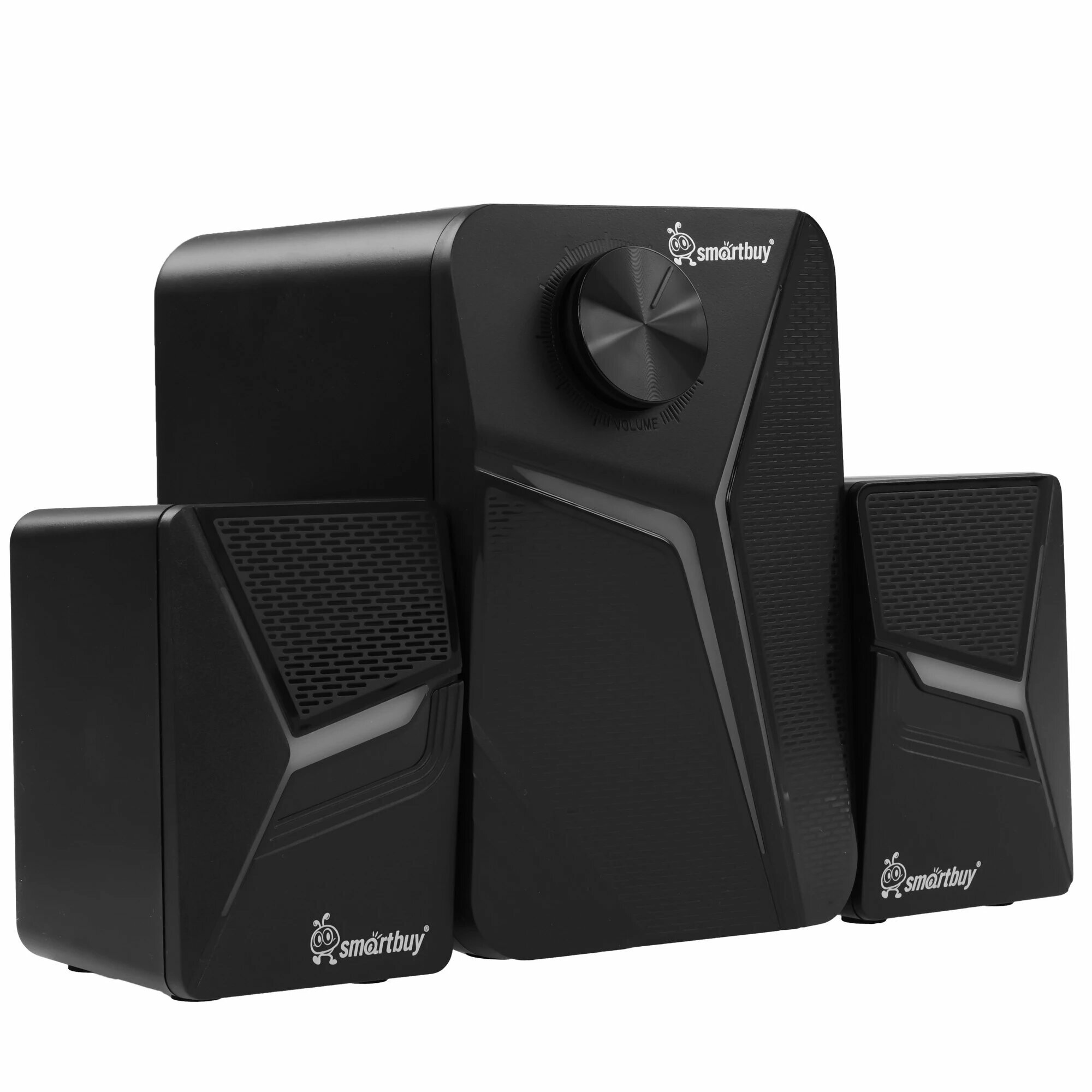 Колонки компьютерные/Акустическая система 2.1 SmartBuy S1, 12Вт, LED-подсветка SBA-4450, черный