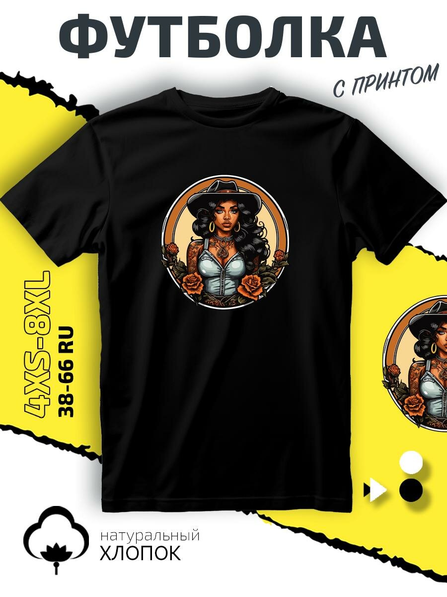 Футболка Девушка cartoon с татуировками