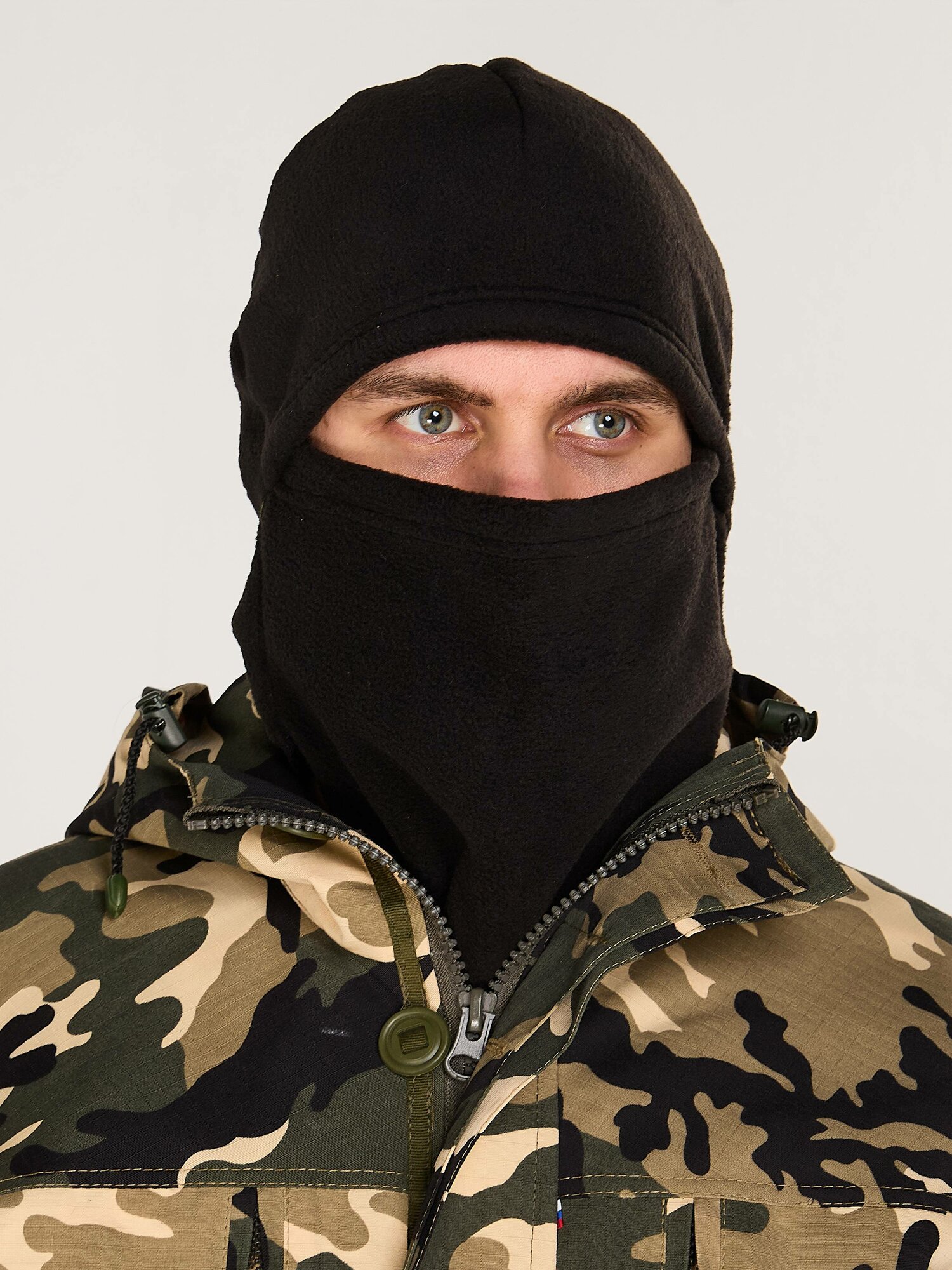 Маска балаклава флисовая черная