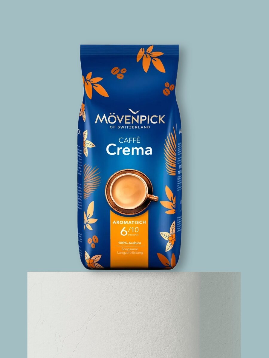 Кофе в зернах "Movenpick Crema", арабика, средняя обжарка, упаковка 1 кг