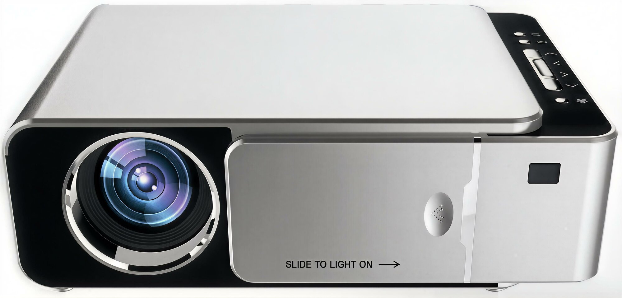 Проектор Everycom T6, Full HD, домашний кинотеатр, HDMI/USB/VGA, серебристый