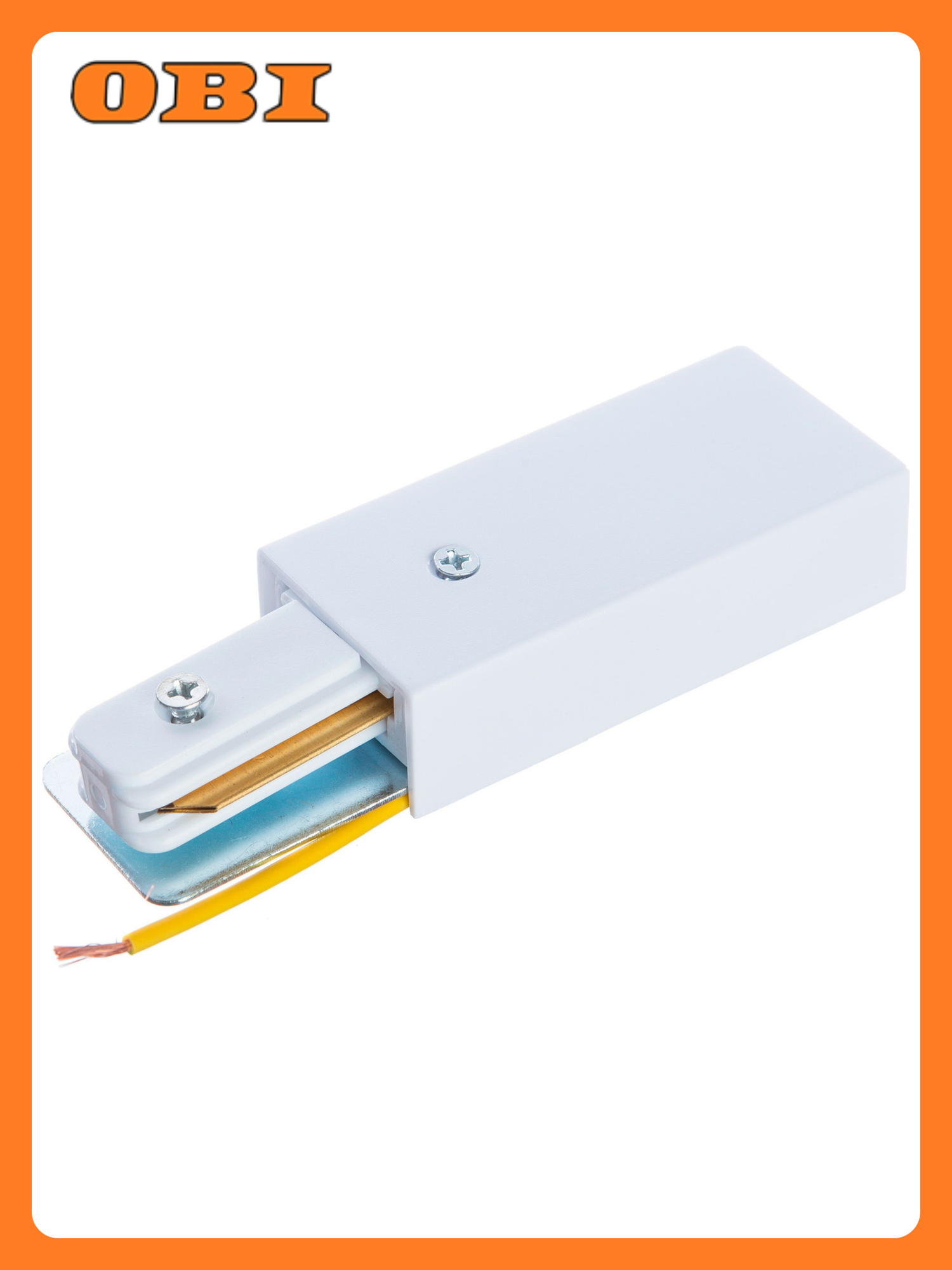 Коннектор ARTE Lamp A160033, для шинопровода, пластик, белый, 11см