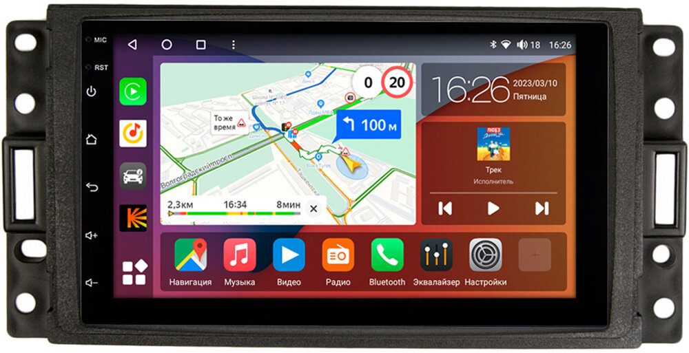 Штатная магнитола Hummer H3 2005-2010 Canbox EVO 5822-RP-HMH3B-96 Android 14 (4G-SIM, 8/256, DSP, QLed, AI, 360)