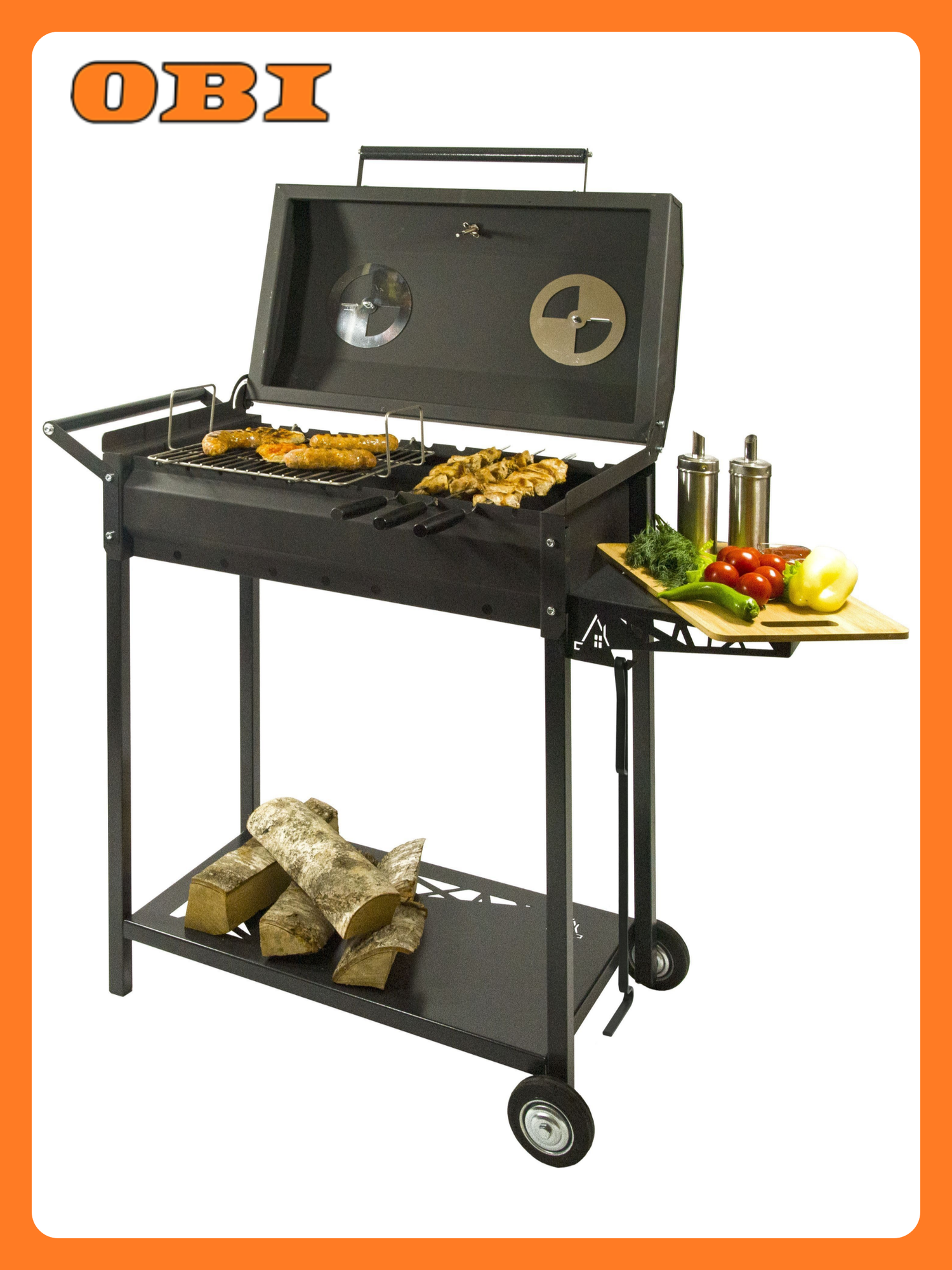 Мангал-барбекю Дачный Сезон "Кёльн", сталь, 2мм, 11 пазов для шампуров