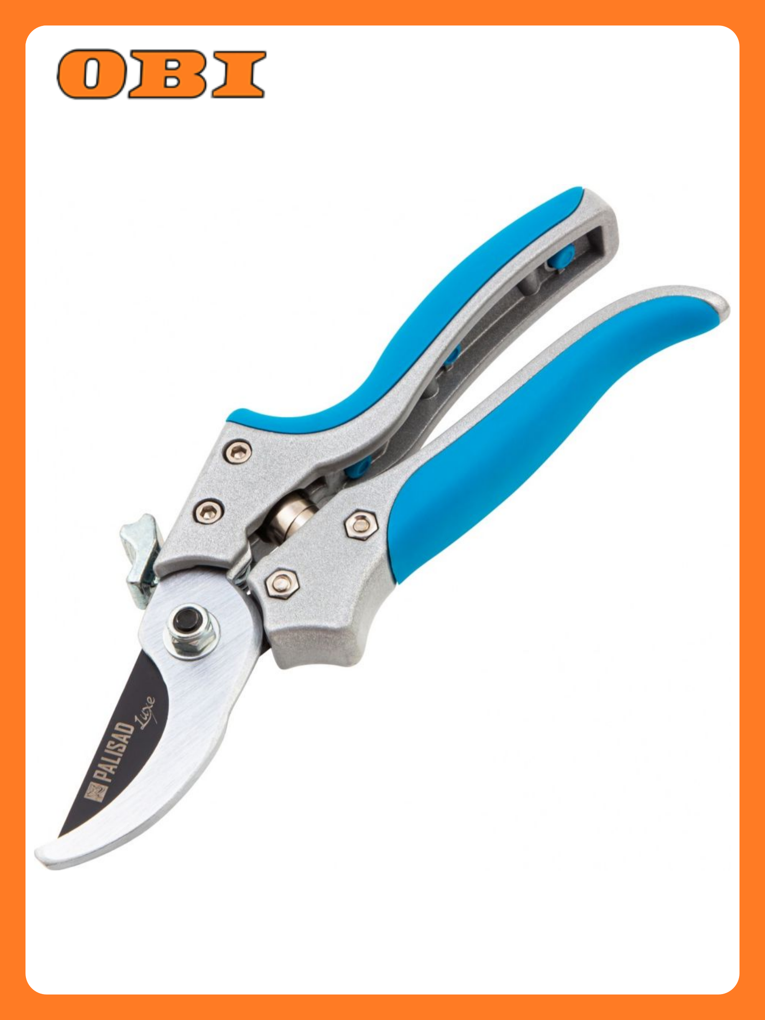 Секатор прямого реза, 205 мм, металлические обрезиненные рукоятки, Luxe, Palisad