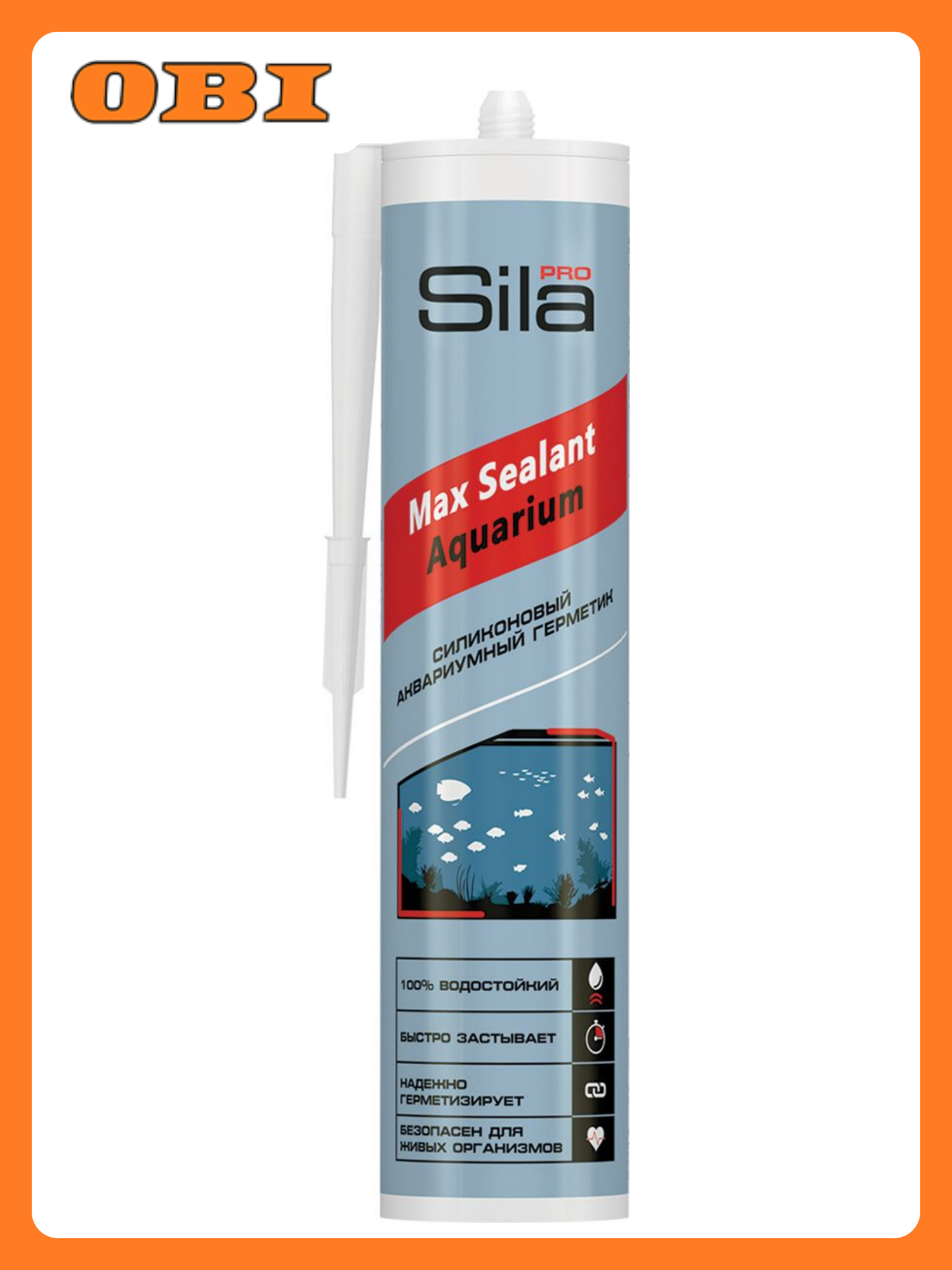 Герметик силиконовый аквариумный Sila PRO Max Sealant бесцветный 290 мл