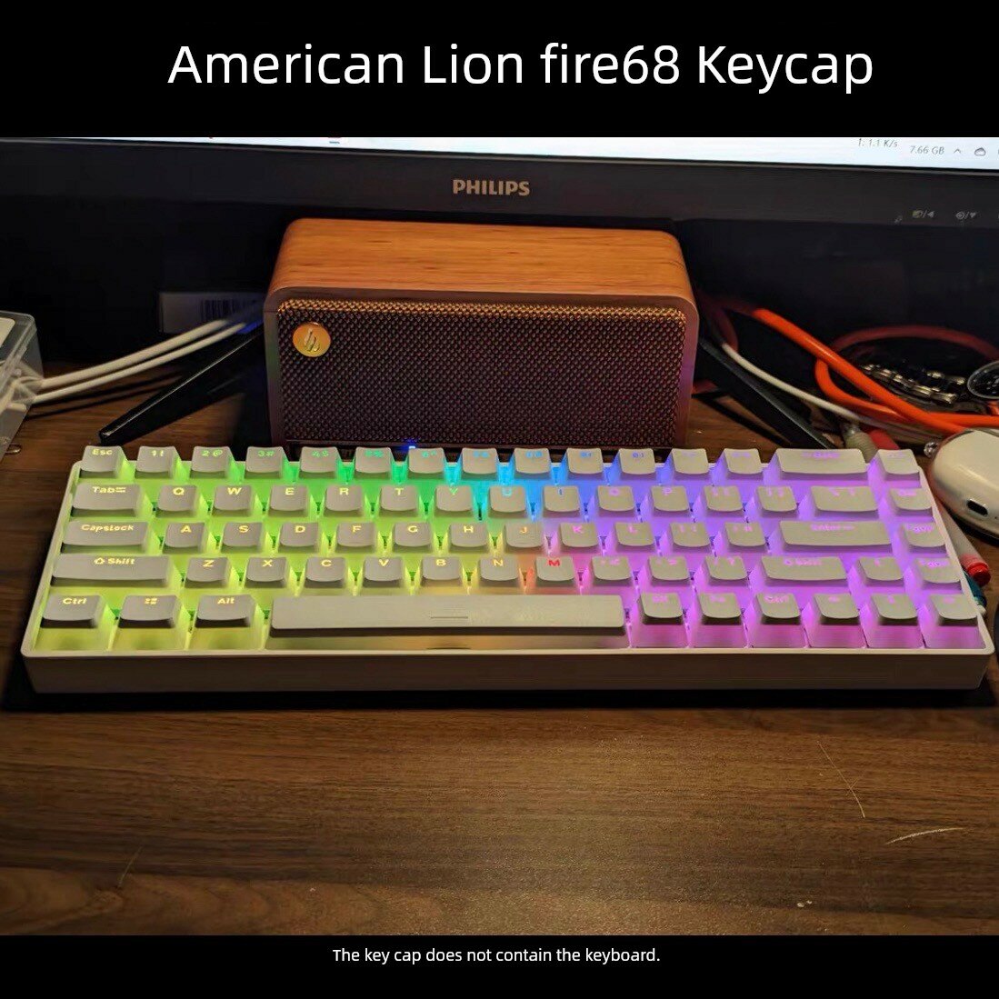 Кейкапы xtrfy k5 из PBT, тип «пудинг», для гейминга, совместимы с ATK68, Wooting60, Nano68, Fire68 Белый пудинг Meijal