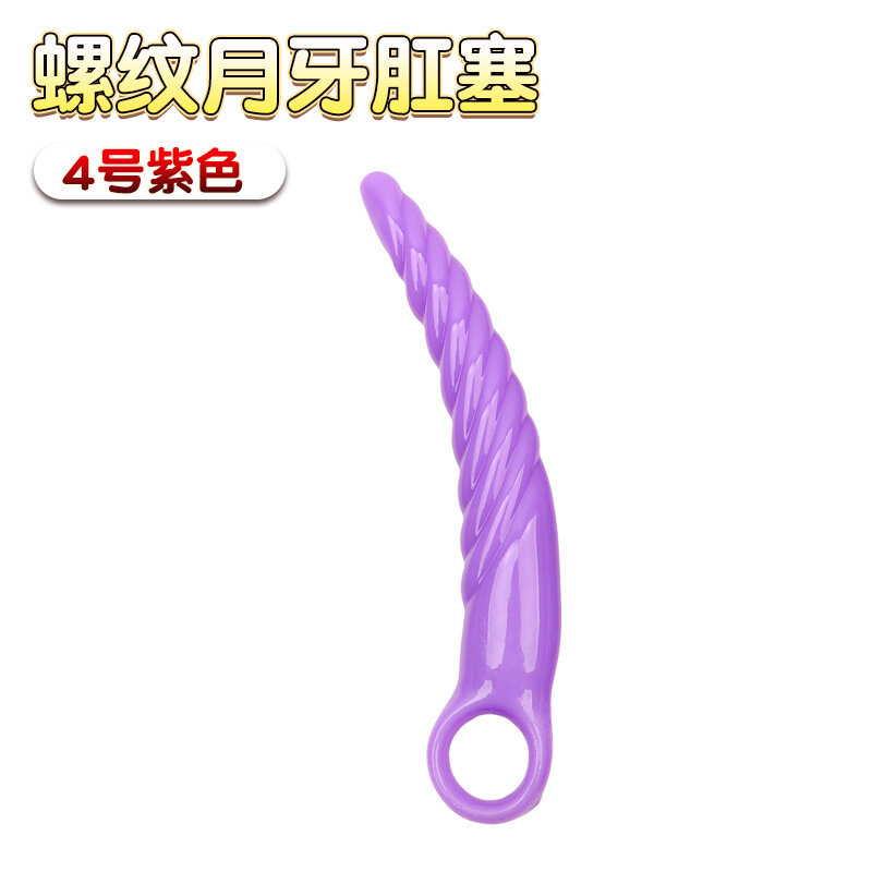 Анальная пробка с резьбой в форме полумесяца, товары для секса для взрослых, оптовая продажа, женская палочка для