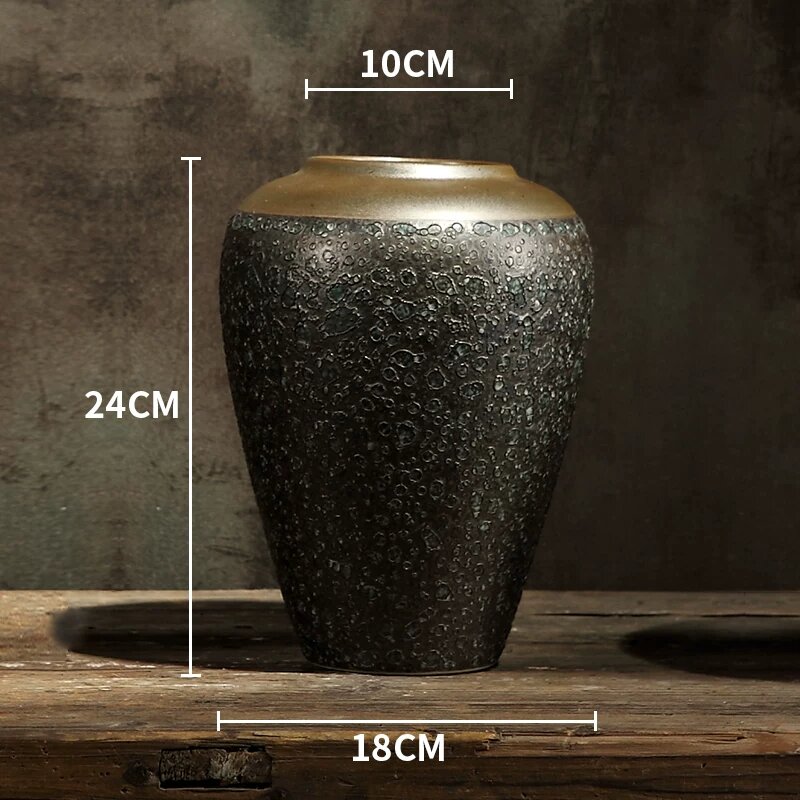 Керамический вазон ручной работы из грубой керамики, имитация состаренной необнаруженной керамической посуды,