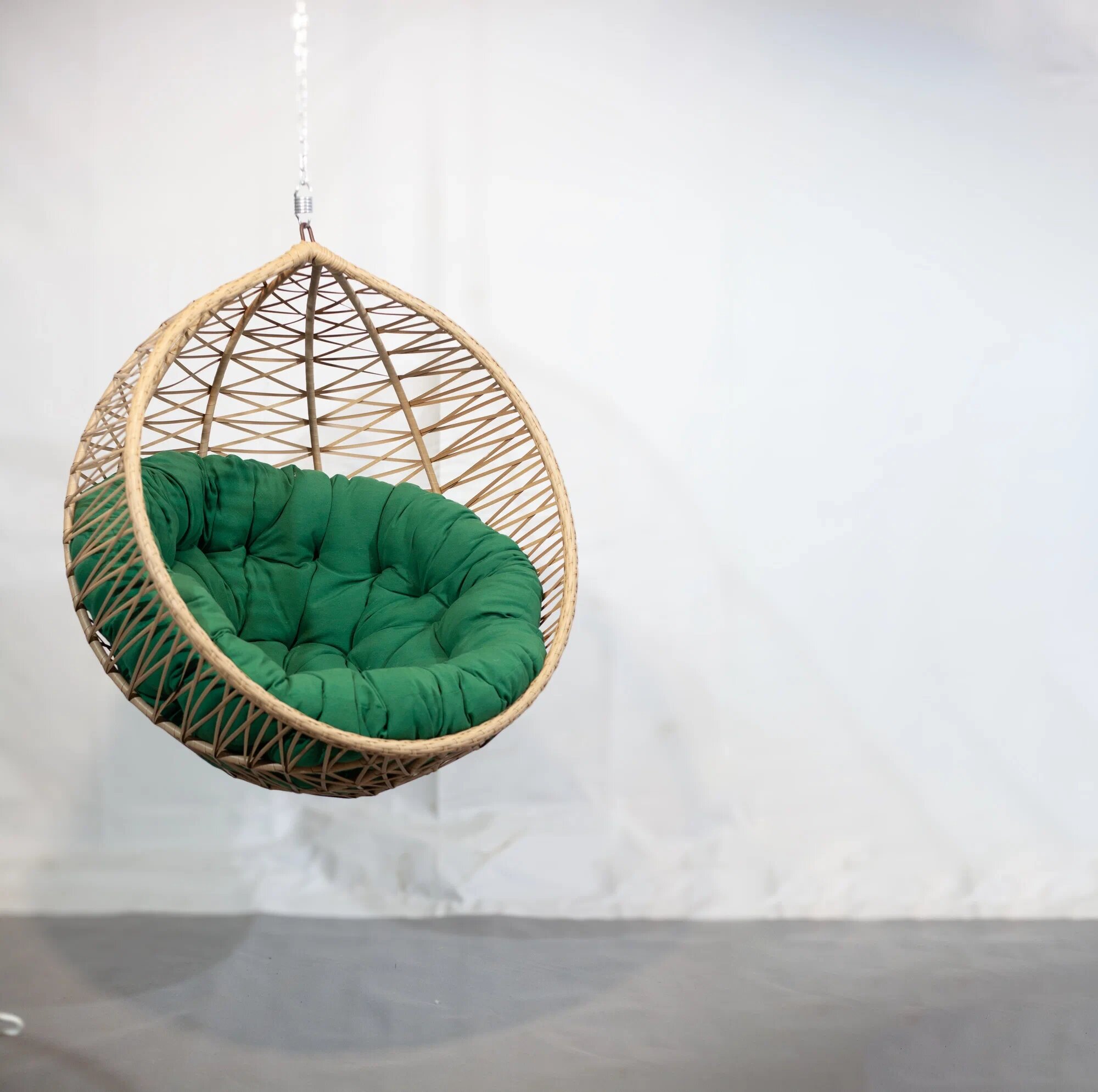 Подвесное кресло , 110*95*70, бабочка, без стойки, ротанг, бежевый