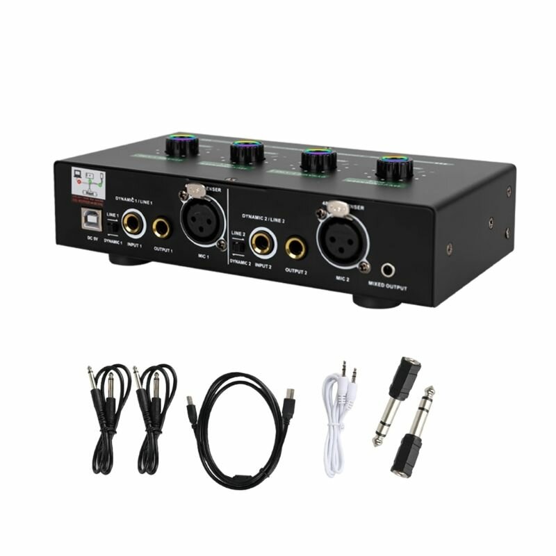 2-канальный микрофон с усилителем реверберации - стандартная модель