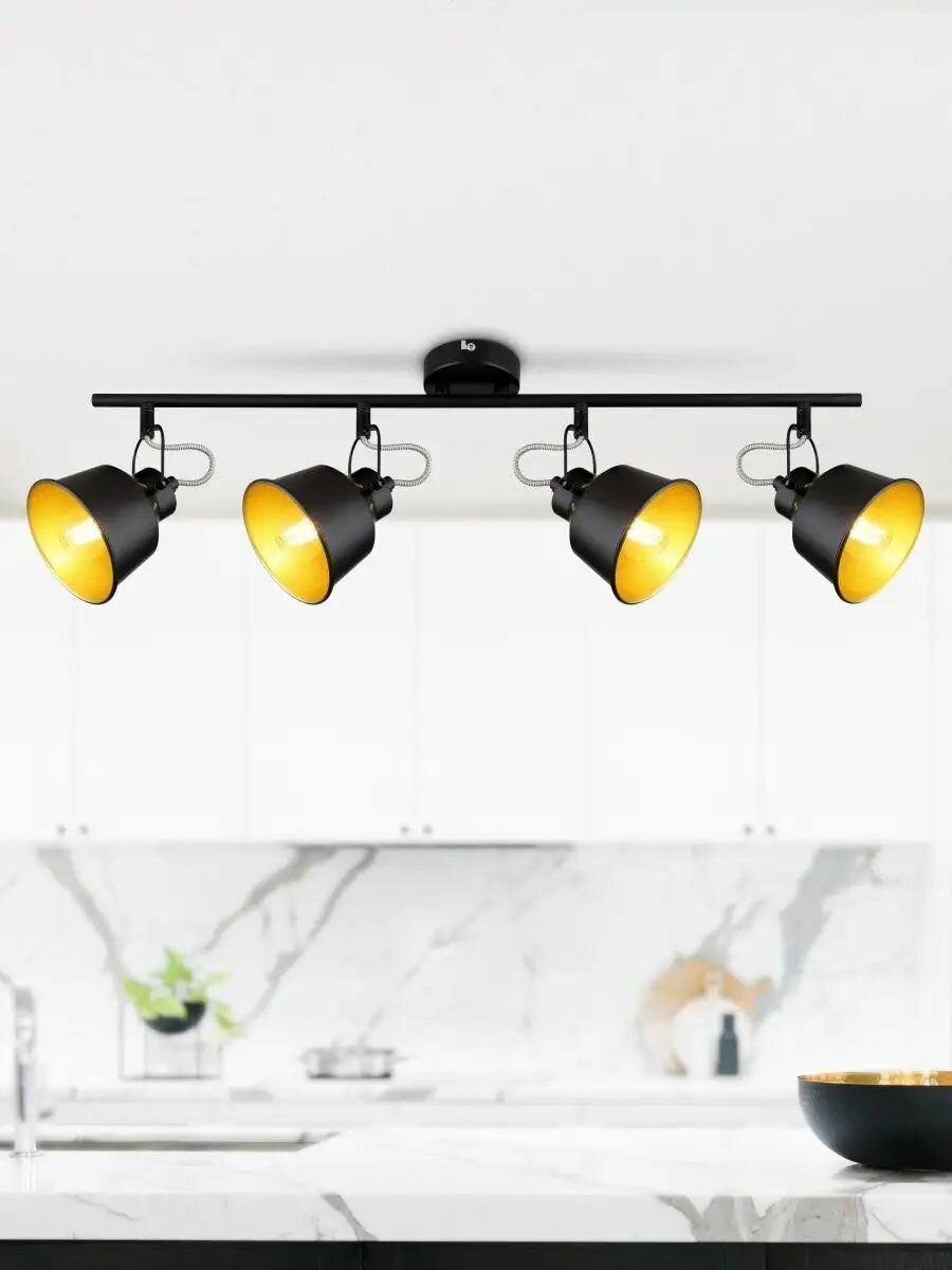 Светильник настенно-потолочный Rivoli Evelyn 7064-704 на кухню, в детскую комнату, в спальню, в коридор, в прихожую / Спот настенный поворотный модерн Е14 40 Вт