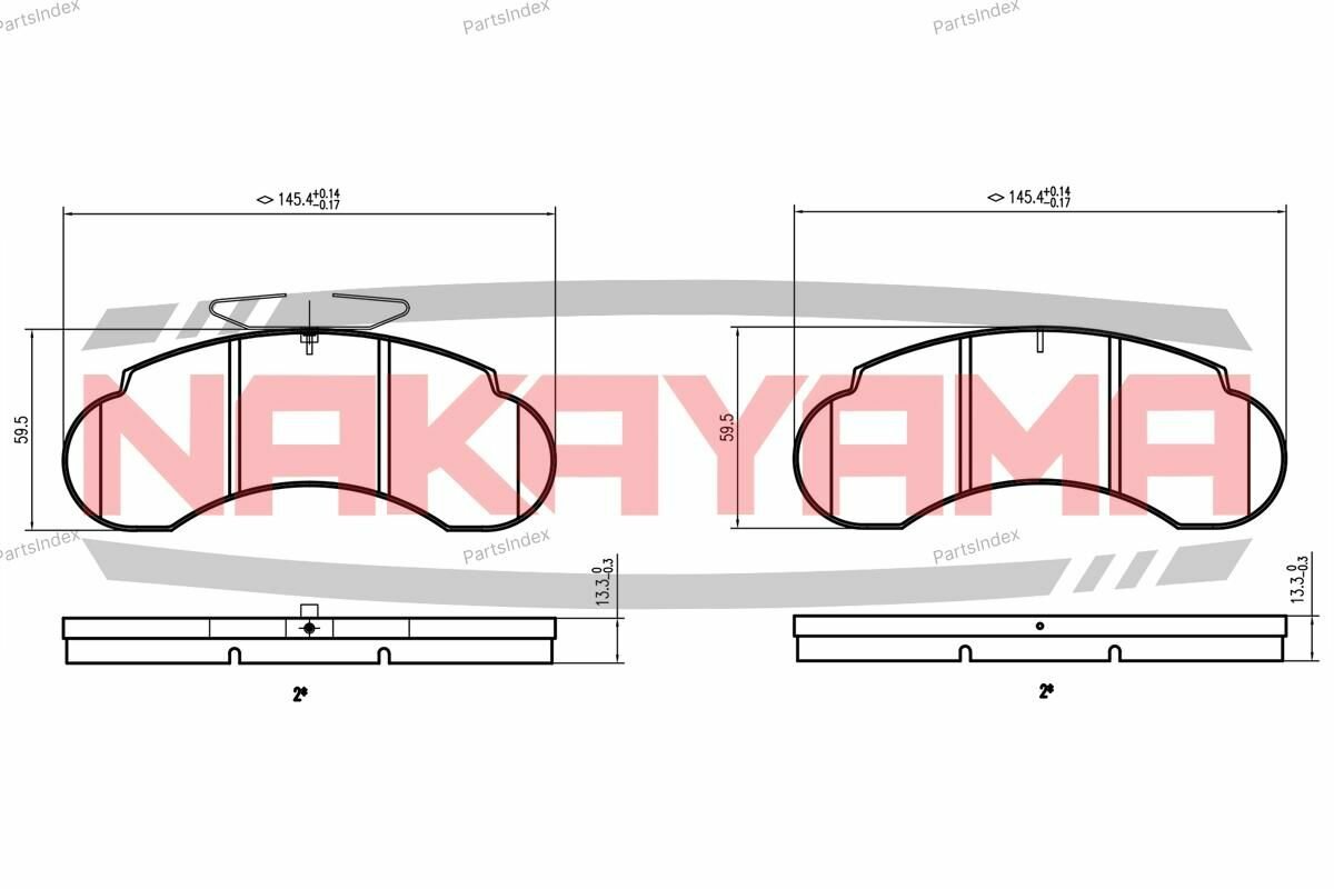 Колодки тормозные дисковые передние, NAKAYAMA HP8149NY