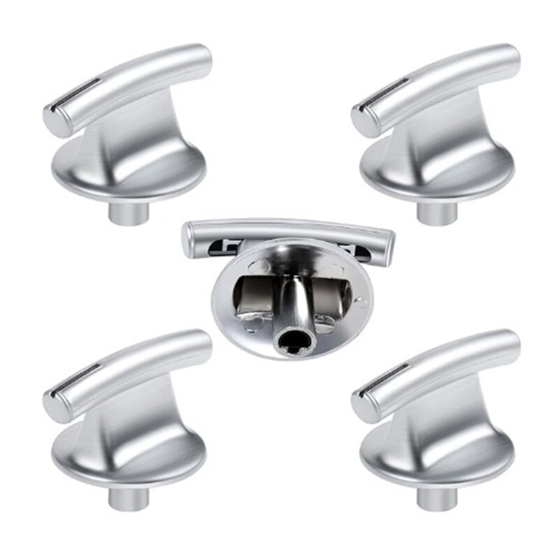 5ШТ Замена Ручки Газовой Плиты Нержавеющий Дизайн Точная Регулировка Пламени Ручка Управления Пластиковая Текстура для Ремонта