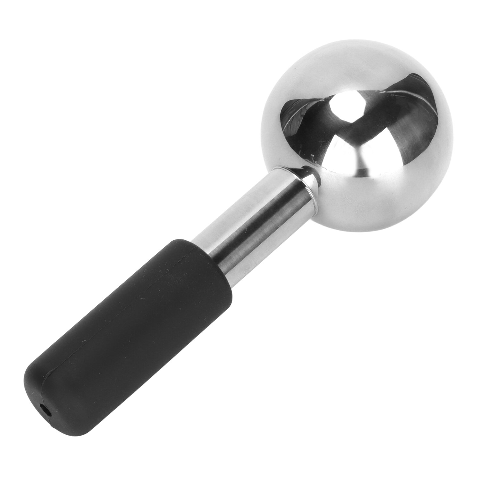 Ice Globes из золотистого нержавеющего стали с черным ручкой, внутри 20ml раствор, размер 13.9 x 5.1cm, материал нержавеющая сталь и силикон, 1 шт.