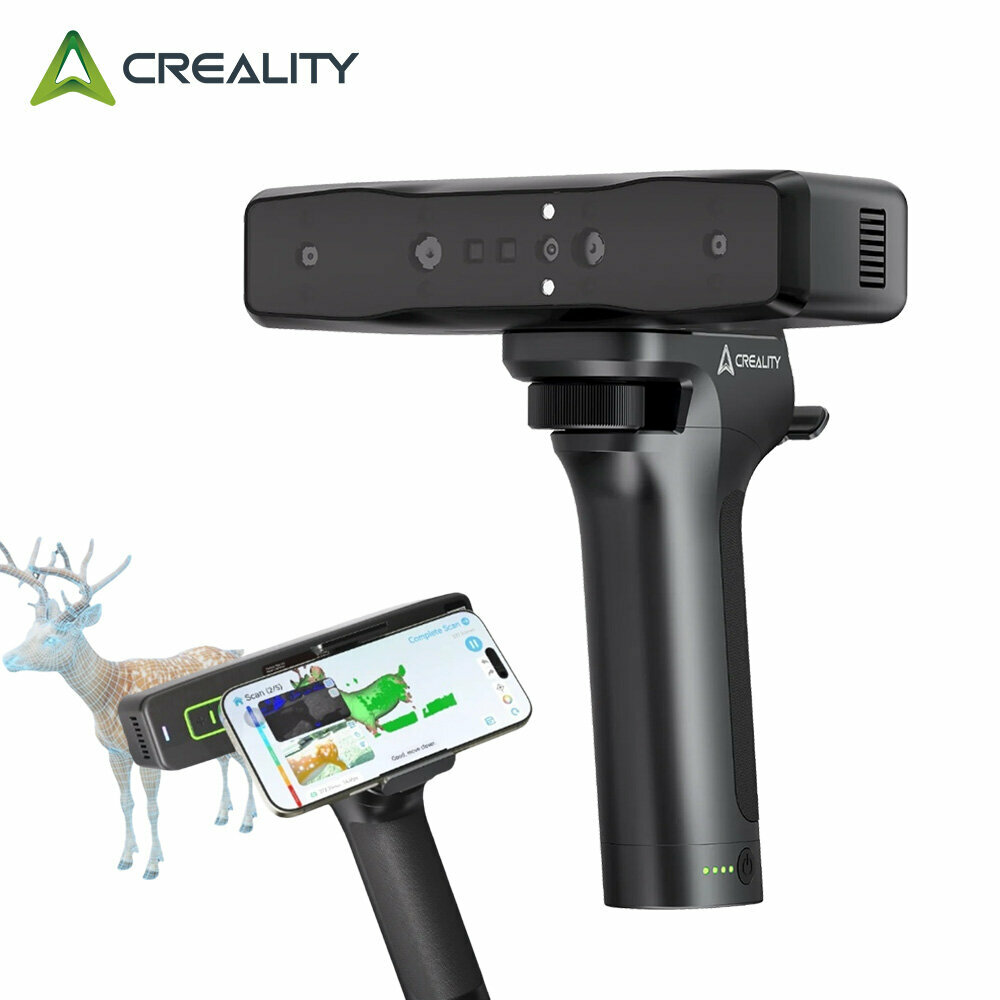 2025 Новый 3D-сканер Creality Otter Lite, инновационный 4-объективный Stereo Vision, 24-битное полноцветное сканирование, точность сканирования 0,05 мм, Mac Windows