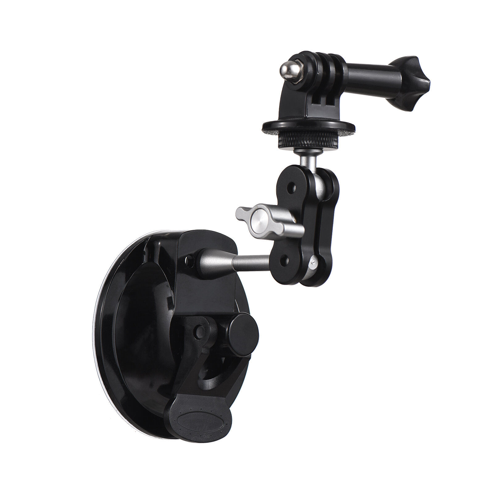 Мощный кронштейн на присоске для крепления камеры в автомобиле с двумя шаровыми головками, вращающимися на 360°, грузоподъемностью 450 г, сменный для GoPro Hero 11/10/9/8, Osmo Action, iPhone