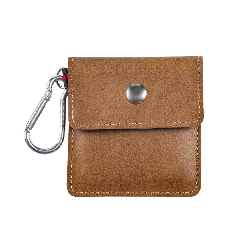 Коробка для хранения из искусственной кожи с брелоком, персонализированная портативная коробка для хранения вещей для мужчин, коробка для хранения из алюминиевой фольги, подходит для путешествий и активного отдыха на природе.