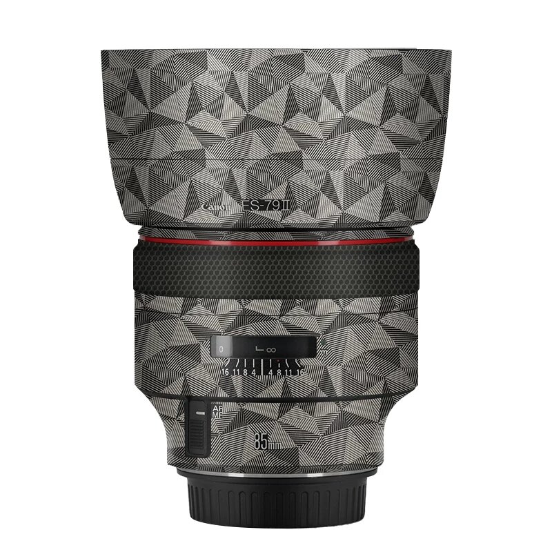 Картонная пленка Canon EF85 F1.2 II с 3M клеем - Паттерн Северный треугольник, металлический золотой