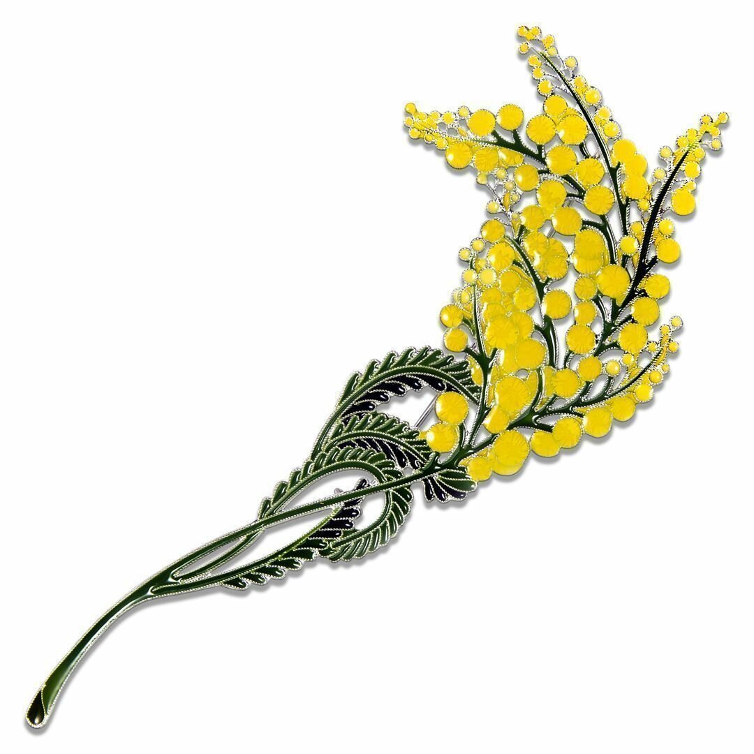 Брошь, серебро, 925 проба, эмаль