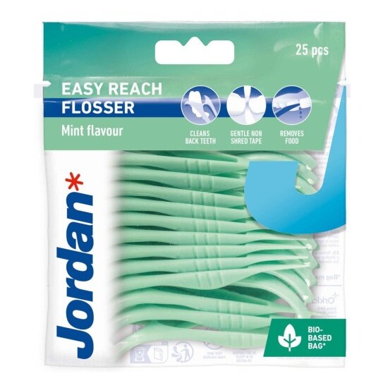 Флоссеры для зубов Jordan. JORDAN Easy Reach Flosser, 25 шт