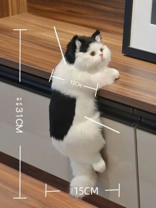 Фигурка кошки декоративная для дома, игрушка мягкая для подарка и декора