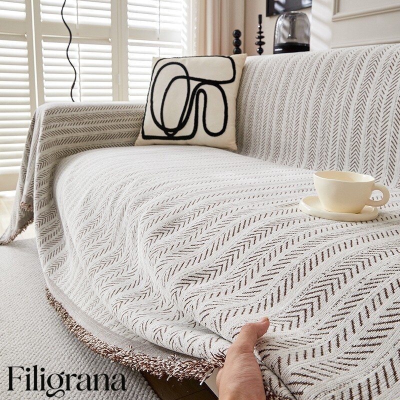 Однотонный высококачественный чехол для дивана Filigrana, ткань для чехла дивана, чехол для дивана180cm*300cm