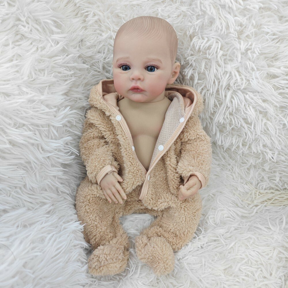 Кукла для купания в полный рост, 48 см, с клеевым креплением, тканевая кукла для перерождения "Луг".