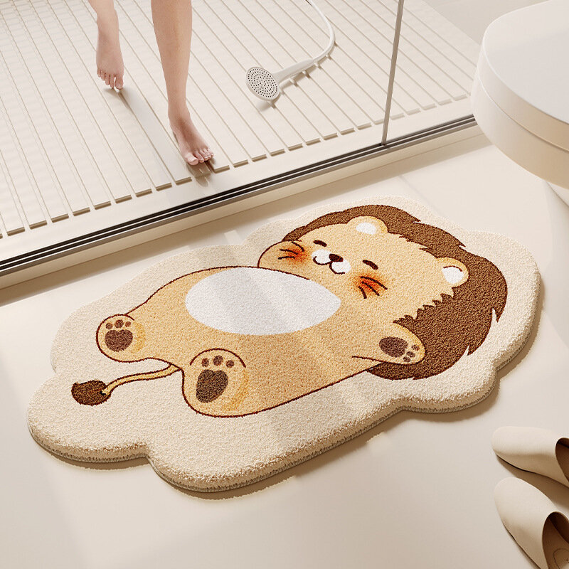 2025 Новый милый маленький коврик из имитации кашемира для ванной, удобный, легко чистящийся коврик для ног, входной нескользящий коврик