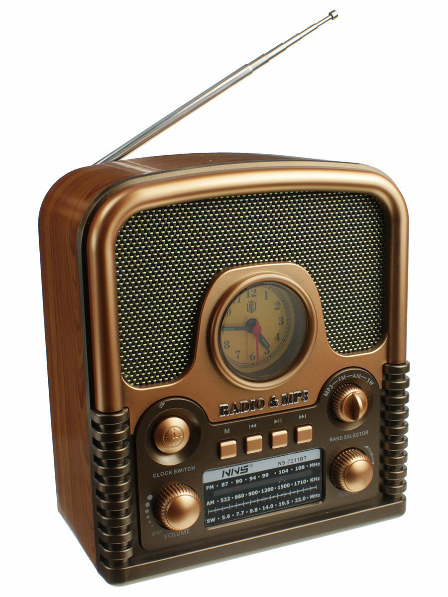 Радиоприемник NNS NS-7211BT USB/microSD, bluetooth, часы