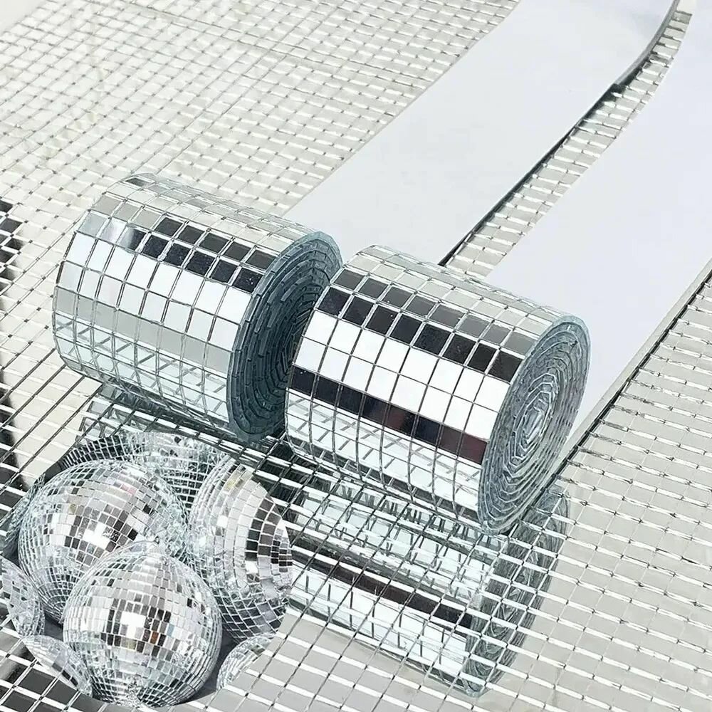 Зеркальная лента мозаика самоклеящаяся