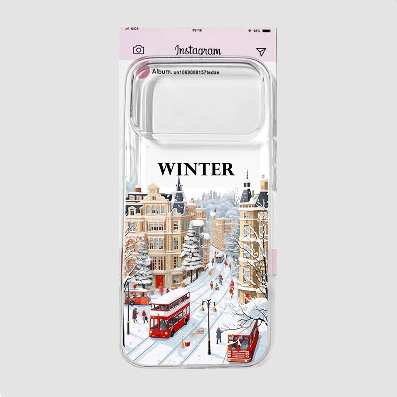 Чехол для iPhone 13 Winter City, style 3