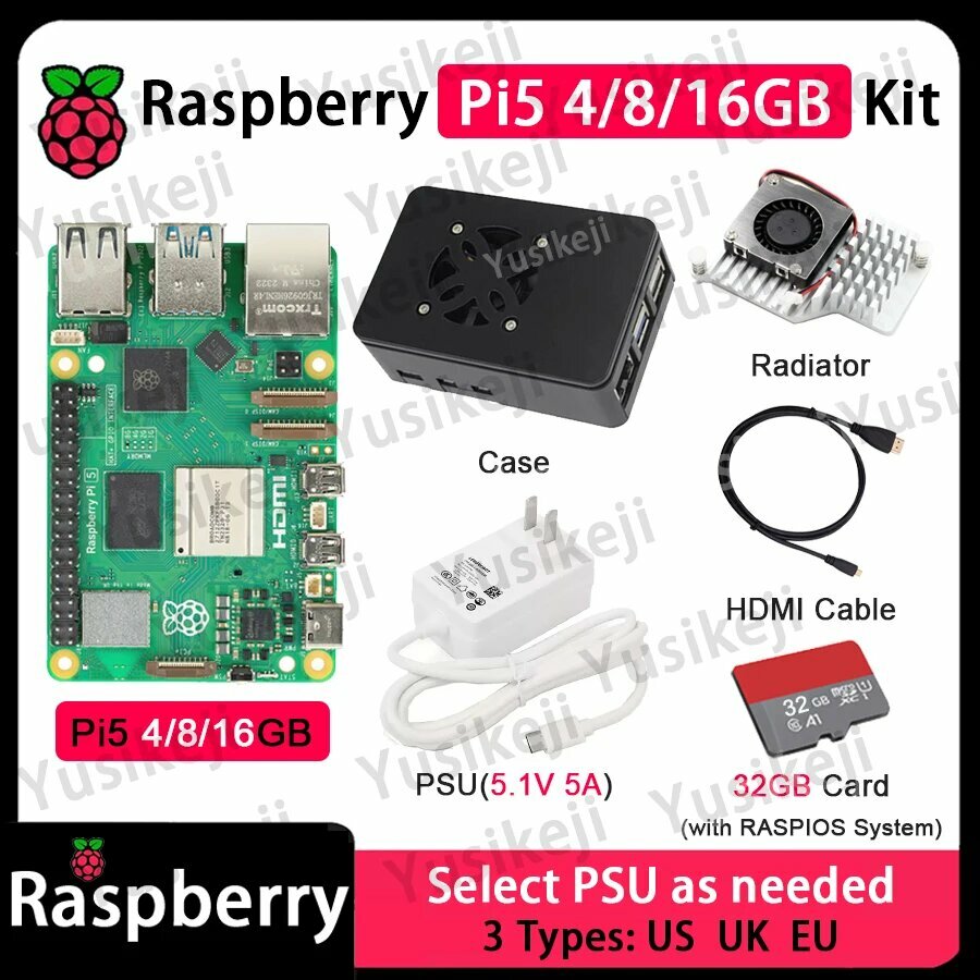 Набор Raspberry Pi 5 16GB с EU PSU — фото 1