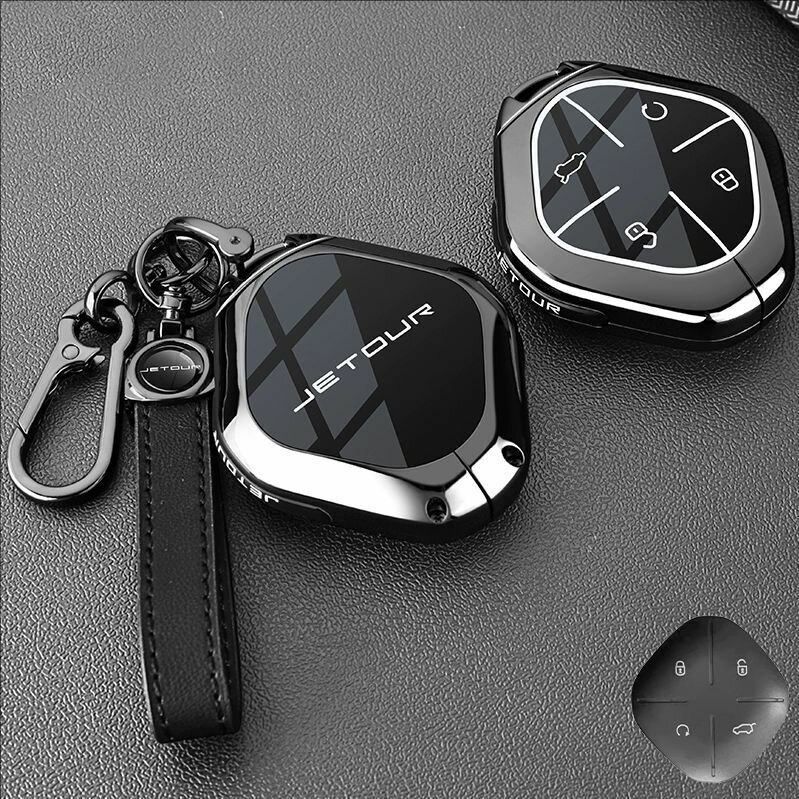 Чехол для ключа Jetour Dashing, сплав/кожа, защита от царапин и влаги, лёгкий эргономичный аксессуар Jietu