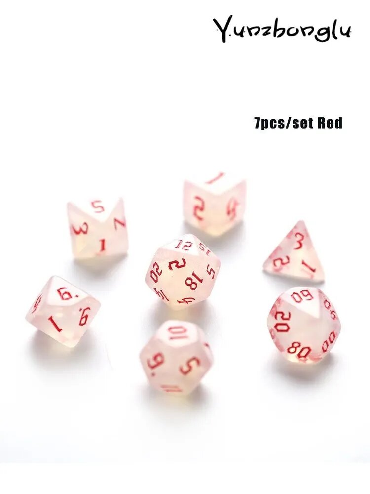 Yunzhonglong Кости игральные, дайсы, кубики для DnD (ДнД) 7 шт