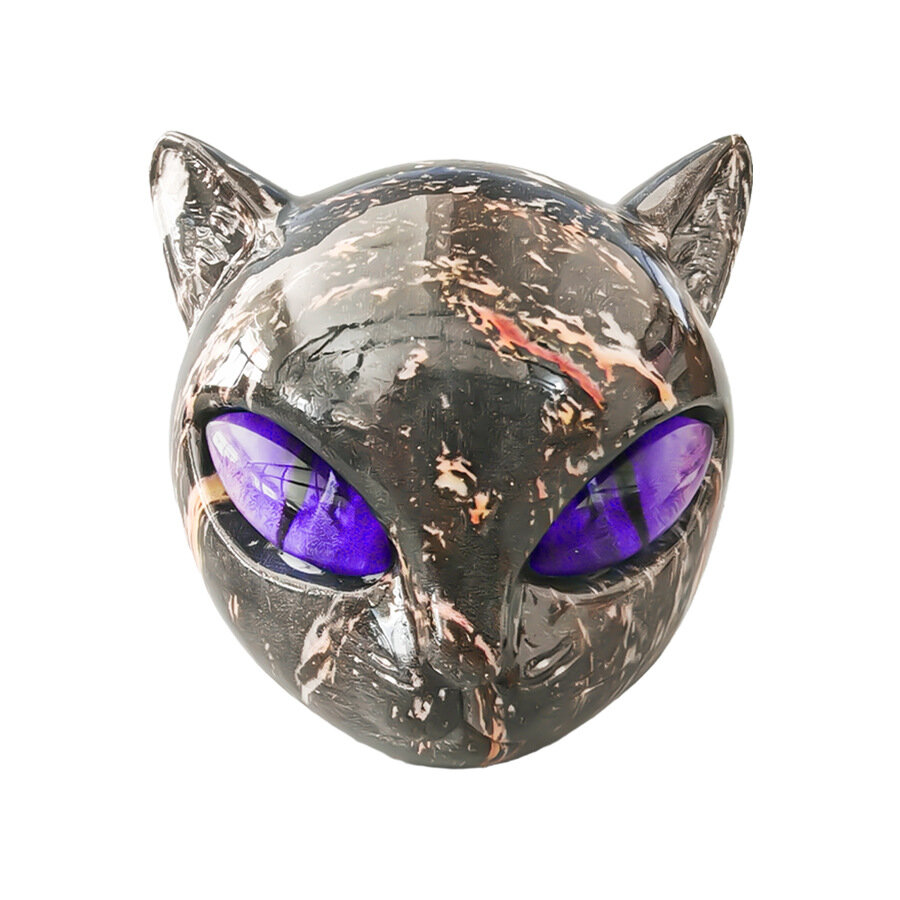 Скульптура черного кота из камня, роскошная скульптура черного кота из камня, элегантная из смолы