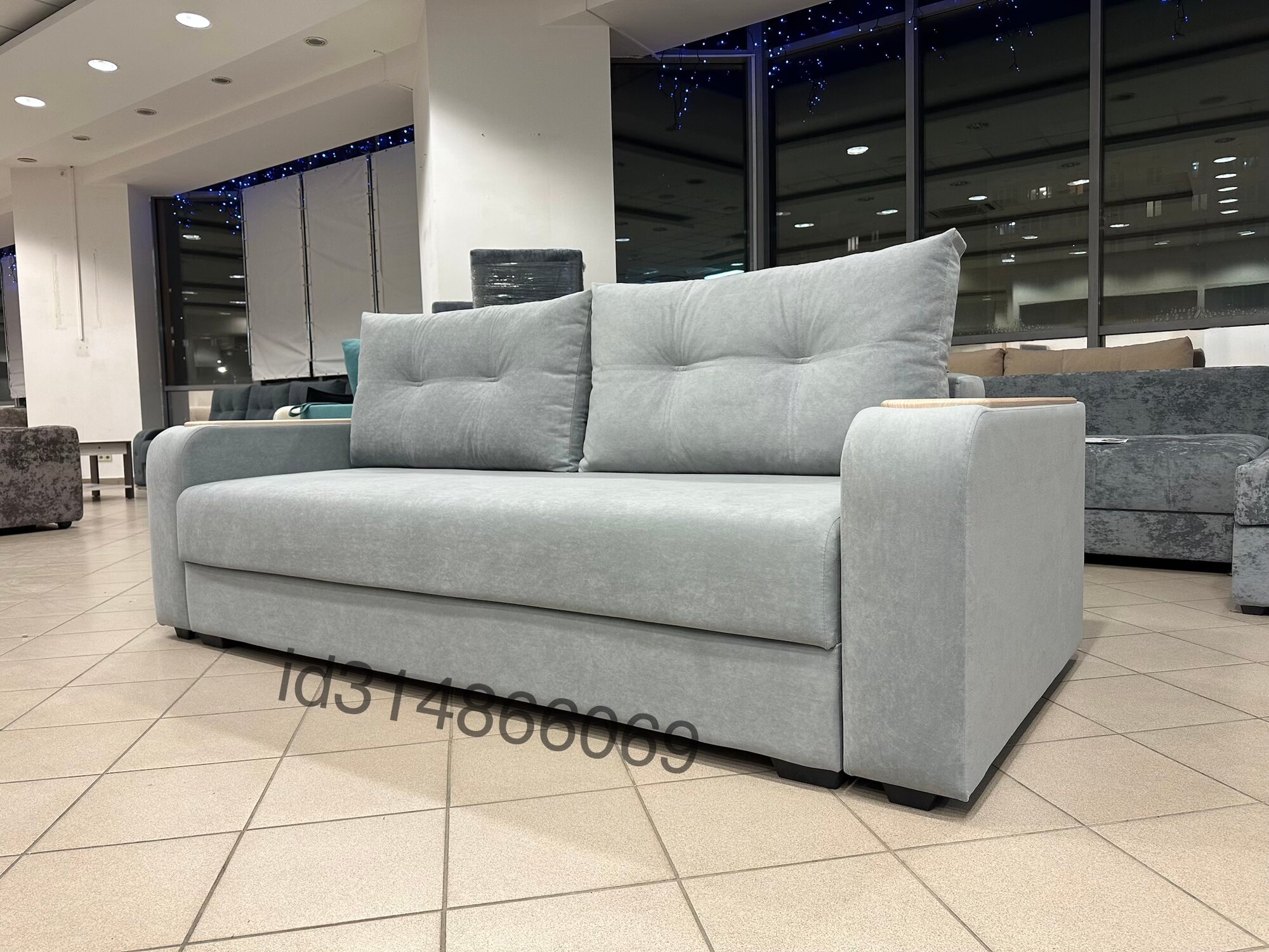 Диван кровать Олимп светло-серый