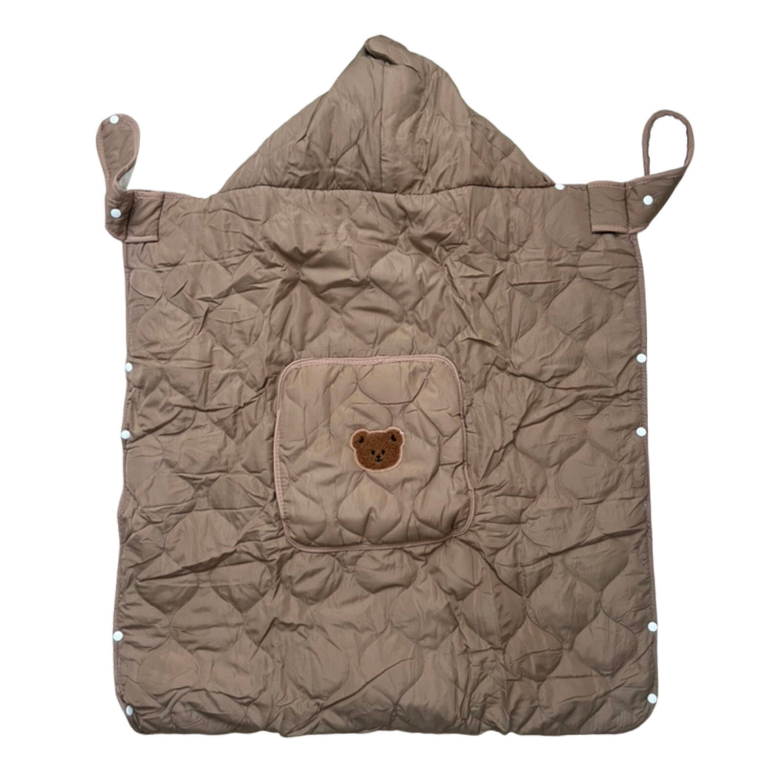 Чехол для детской переноски, ветрозащитный, эластичный, мягкий, дышащий, с капюшоном, универсальный, для коляски, кофейного цвета.