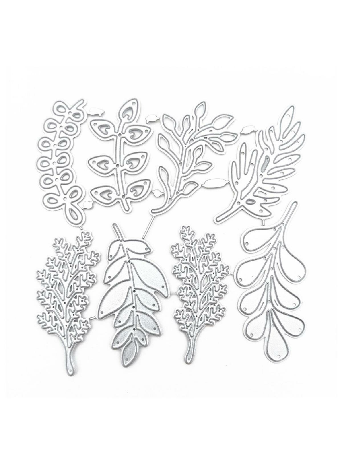 Ветви Листья Металлические Режущие Штампы Трафарет DIY Альбом Для Скрапбукинга Бумажная Карточка Шаблон Плесень Тиснение Ремесло Украшения