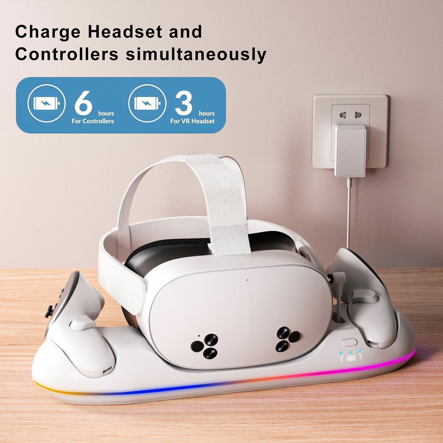 Новый кронштейн Oculus meta quest2/3/3s для игровых аксессуаров виртуальной реальности с магнитной быстрой зарядкой