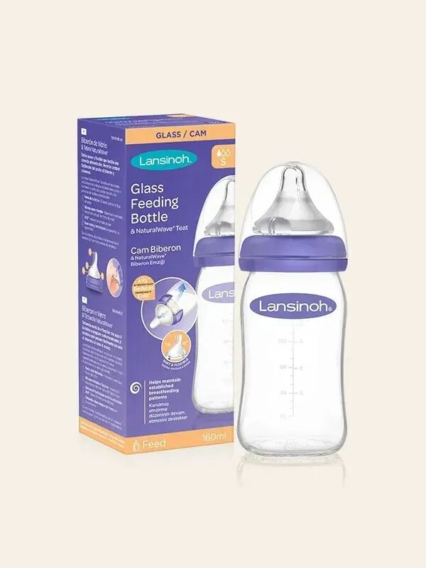 Стеклянная бутылочка LANSINOH, 160 мл