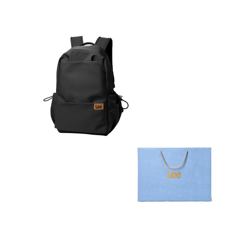 Рюкзак унисекс Lee Oxford Travel Backpack, черный/хаки, большой объем 29 л