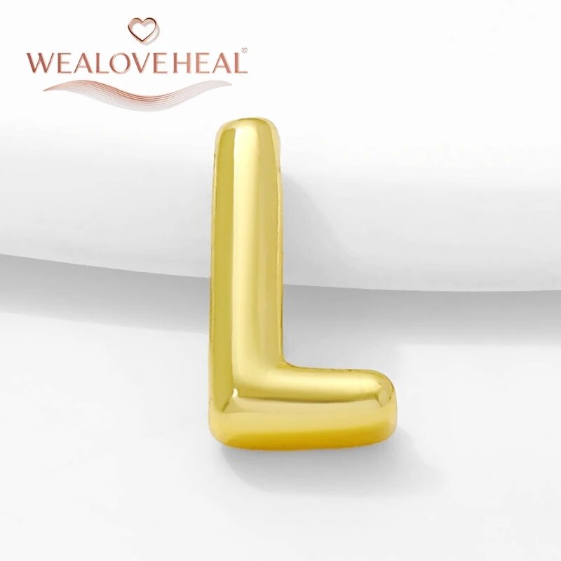 WEALOVEHEAL Позолоченные латунные буквы для браслетов L