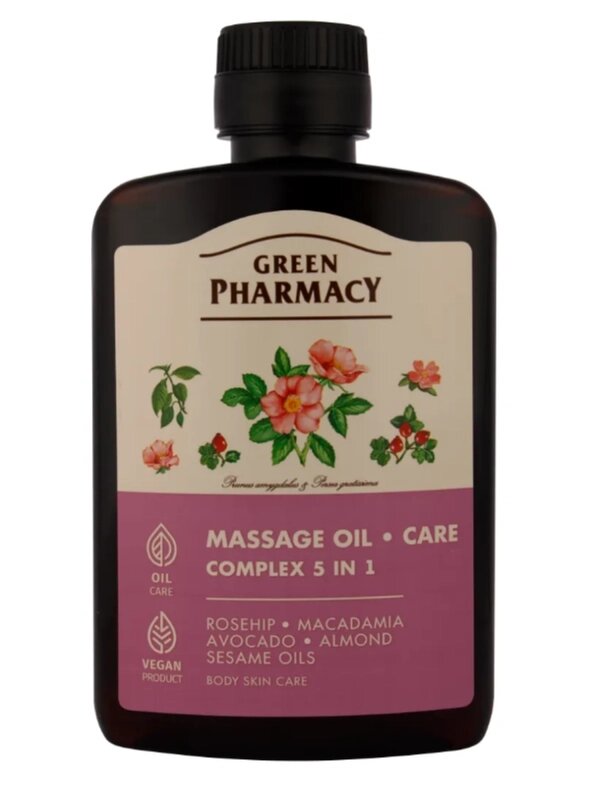 Зеленая Аптека Масло массажное для тела Комплексное 5 в 1, 200 мл
