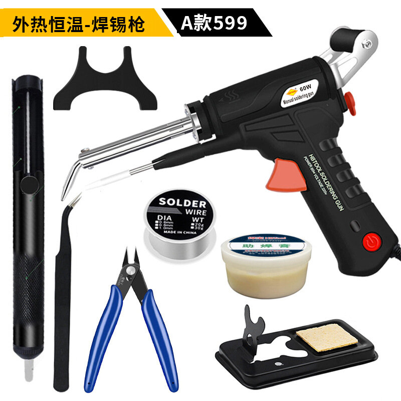599A Новая модель паяльника с бесплатным паяльником, внешний нагрев по стандарту США, полуавтоматический ручной паяльник с переключателем, бытовой электрический паяльник