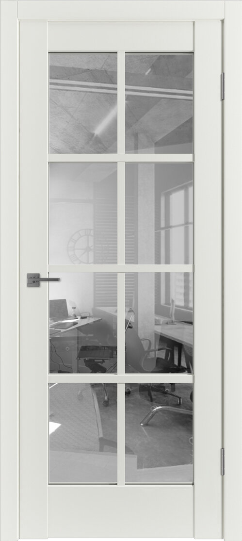 ЕР 1 Эмалекс молочный Мираж (прозрачное стекло) 800*2000 (дверное полотно)