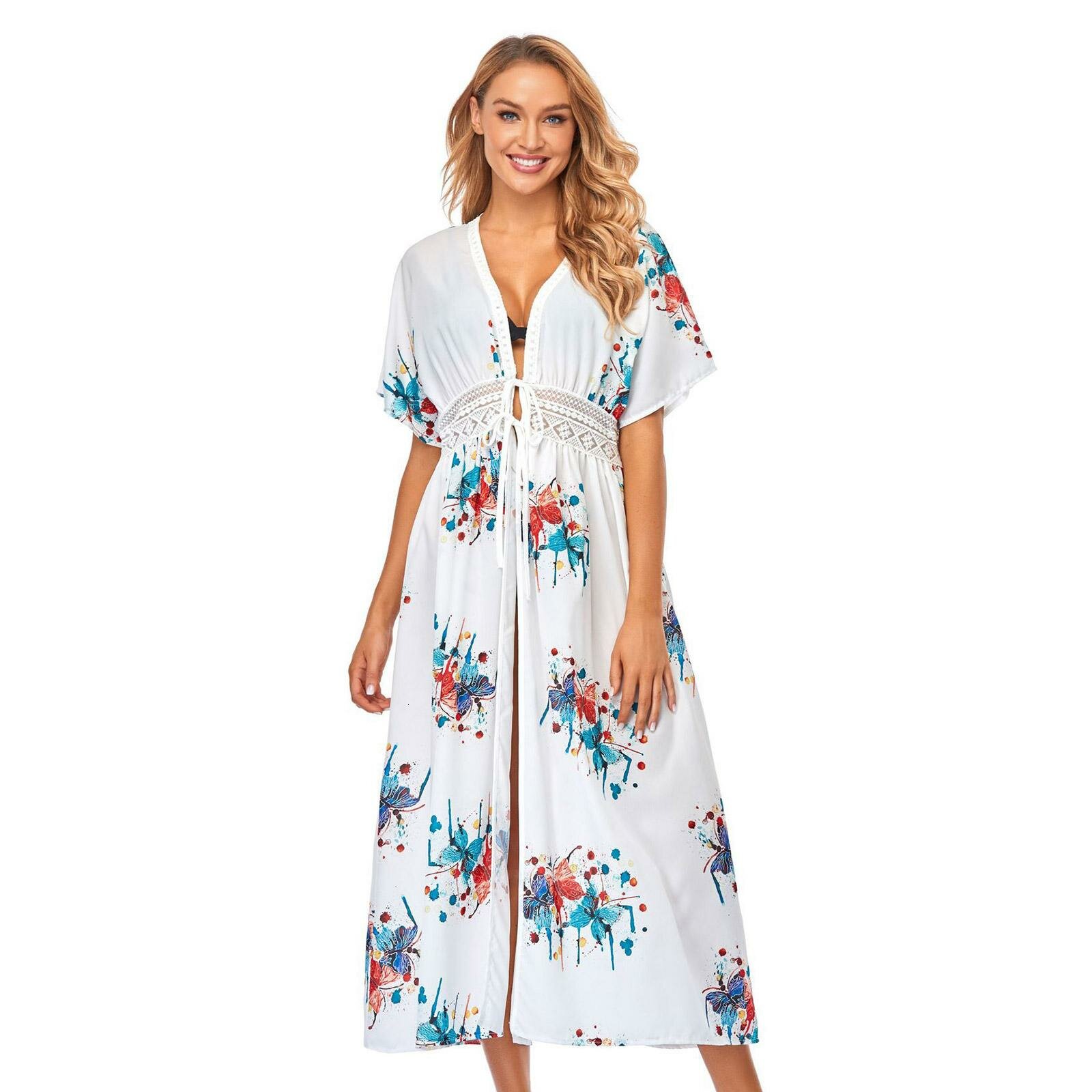 Женская летняя кардиган-накидка от солнца, № 9 цветущая вишня