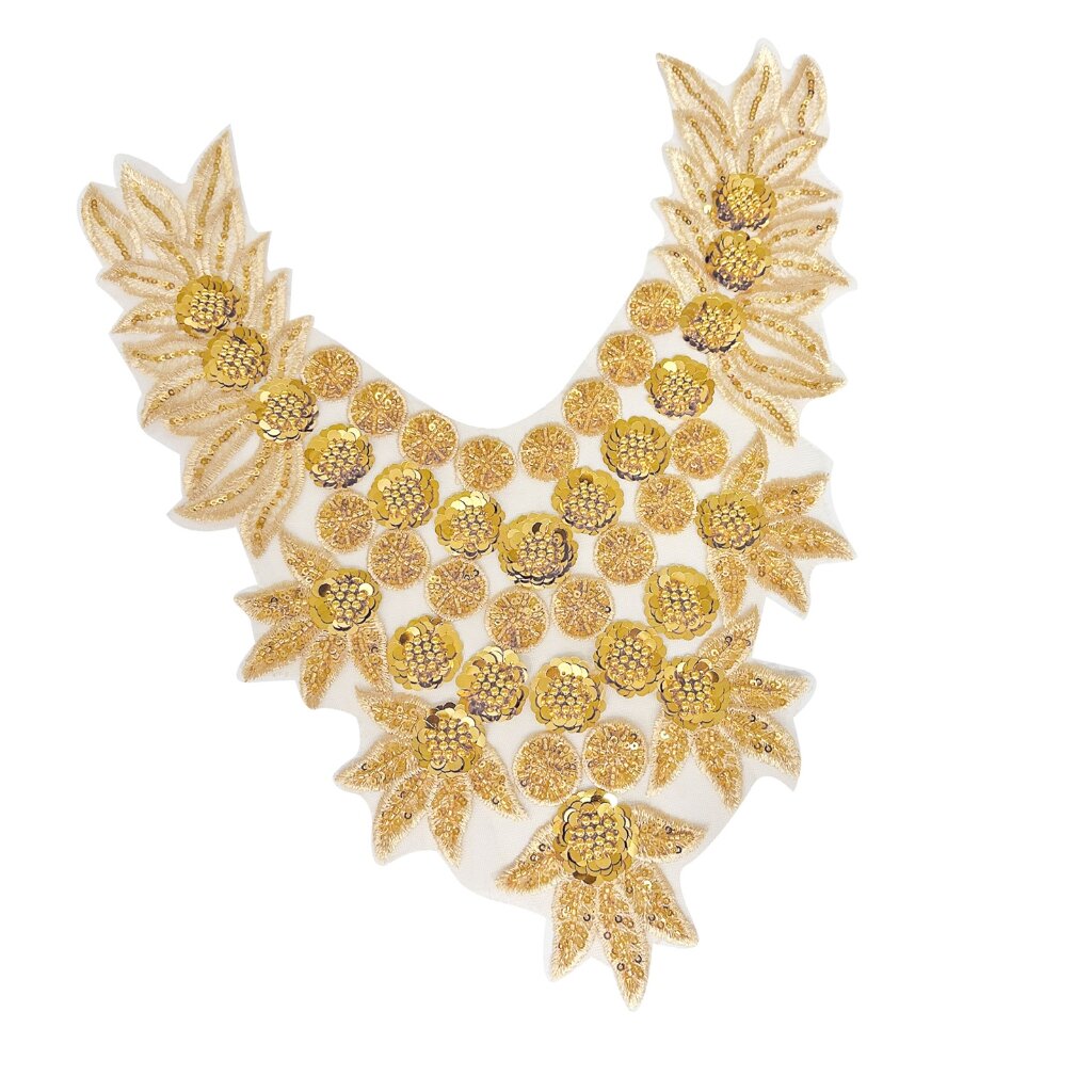 Вышитые бисером Пайетки Пришивают к нашивкам на воротнике Вышитые бисером пайетки Пришивают к нашивкам