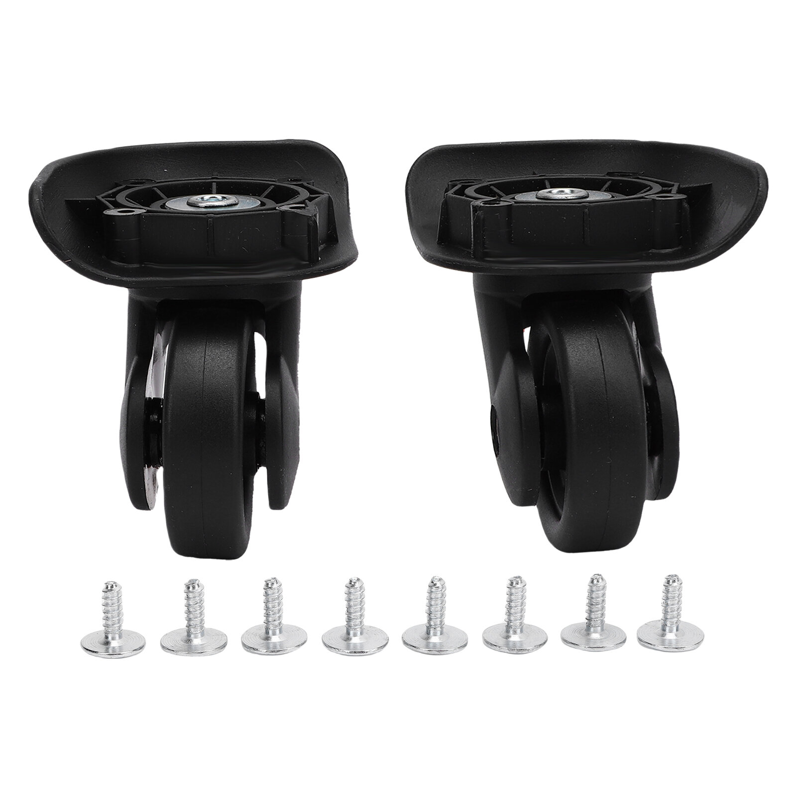 1 пара универсальных бесшумных износостойких колесиков для чемоданов и багажных ящиков. Запасная часть.