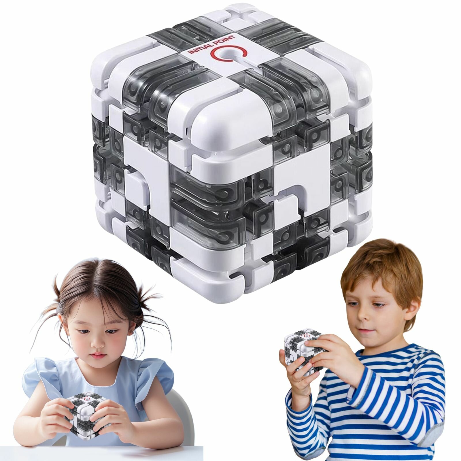 Игровые игрушки-лабиринты с 3D-головоломками, Кубик Рубика на шарикоподшипниках, Сенсорные игрушки